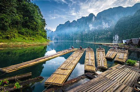 Bamboo Rafting On River Photograph By Suttipong Sutiratanachai Fine