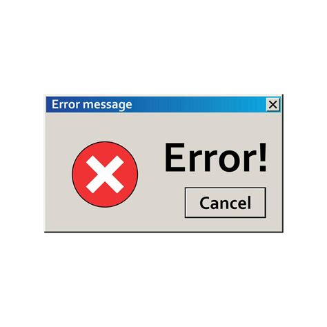 Error Warning Message User Interface Window Virus Alert Illustration 26126605 Vector Art At
