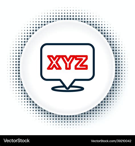 Line Xyz Coordinate System Icon Isolated On White Vector Image