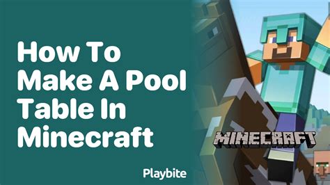 How To Make A Pool Table In Minecraft Playbite