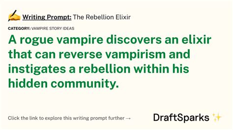 Writing Prompt The Rebellion Elixir • Draftsparks