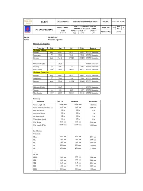 appendix 1 production separator sizing rev 0 pdf drop liquid