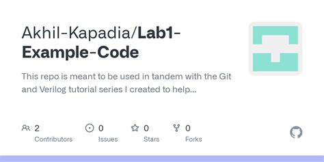 Github Akhil Kapadialab1 Example Code This Repo Is Meant To Be Used In Tandem With The Git