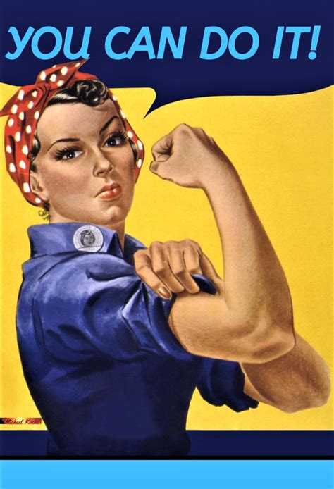 You Can Rosie The Riveter Rosie The Riveter Poster Women Poster