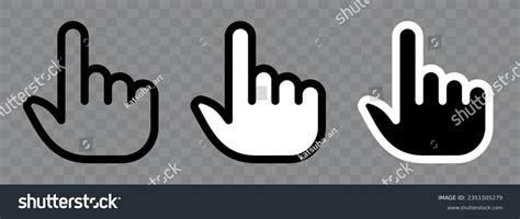 Mouse Cursor Mouse Hand Cursor Computer Stock Vector Royalty Free Shutterstock