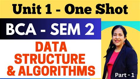 One Shot Unit 1 Part 1 With Pyqs Data Structure And Algorithms Bca
