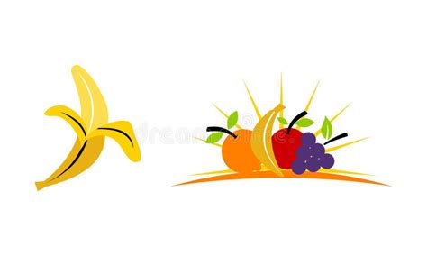 Fruit Vegetable Template Set Stock Vector Illustration Of Purple