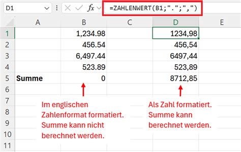 Excel Tipp Falsche Zahlenformate Korrigieren