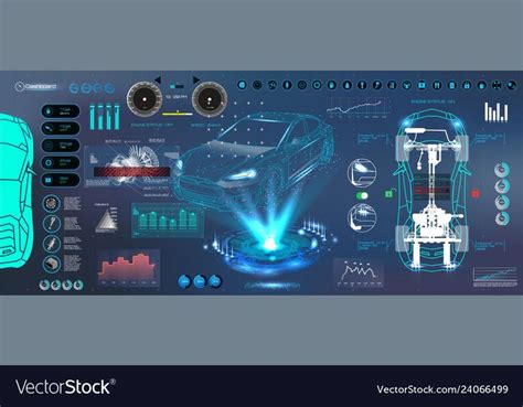 Modern Ui Diagnostics Of Cars Hud Style Vector Image On Vectorstock