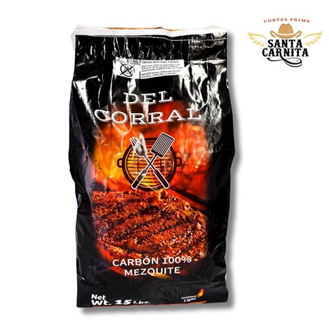 Carbón Del Corral Mezquite Puro Para Asados Perfectos Santa Carnita