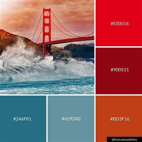 Golden Gate Bridge Inspiration Golden Gate Color Scheme Golden Gate