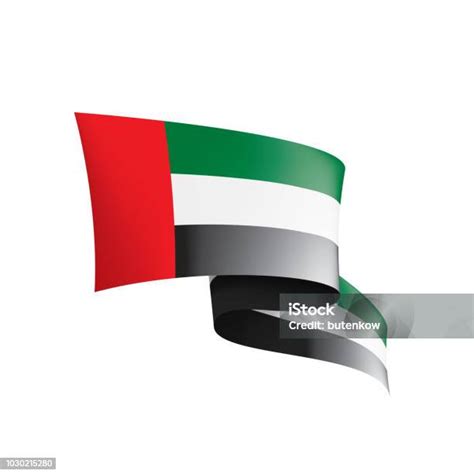 아랍 에미리트 연방 플래그 흰색 배경 벡터 일러스트 레이 션 0명에 대한 스톡 벡터 아트 및 기타 이미지 0명 3차원 형태 국기 Istock