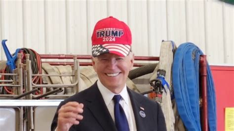Joe Biden Photographed Wearing A Trump Campaign Hat The Advertiser