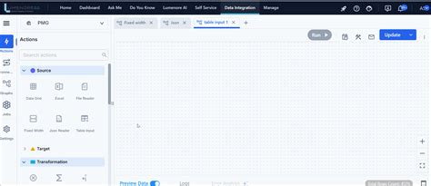 Table Input Lumenore Knowledge Base