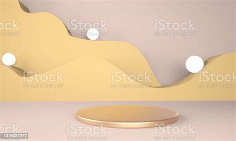 기하학적 모양의 3d 렌더링 스튜디오 바닥에 연단 제품 프레젠테이션을 위한 플랫폼 배경 모의 0명에 대한 스톡 사진 및 기타 이미지 istock