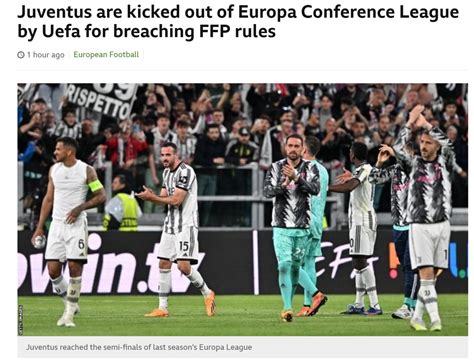 Bbc 유벤투스 Ffp룰 위반으로 유로파 컨퍼런스리그 퇴출 포텐 터짐 최신순 에펨코리아