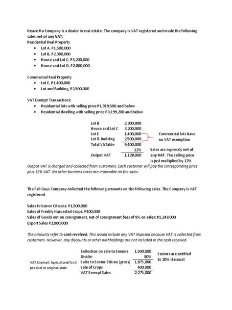Business Tax Output Vat Activity Pdf Value Added Tax Sales