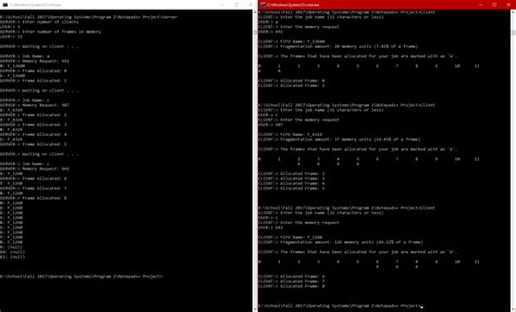 C Trying To Display A Map Of Allocated Memory In A Simulated Os