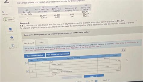 Solved Presented Below Is A Partial Amortization Schedule Chegg