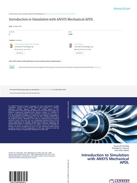 Apdl Pdf Finite Element Method Engineering