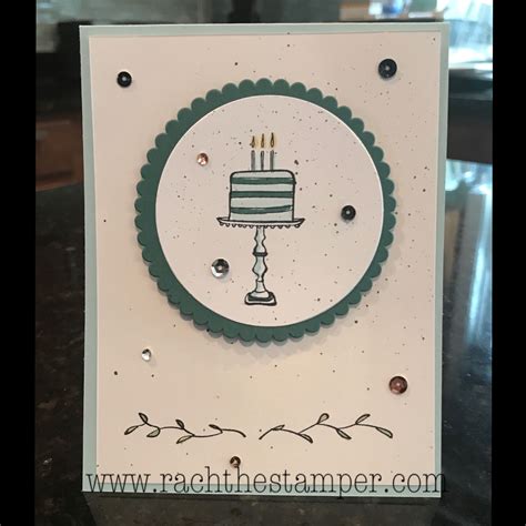 Stampin Up Handmade Birthday Card With Cake Design Birthday Cards
