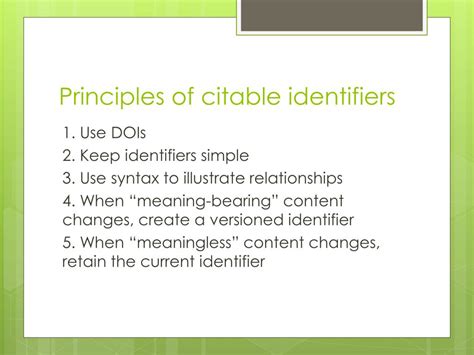 ppt creating citable data identifiers powerpoint presentation free