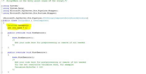 Rownumber Using Ssis