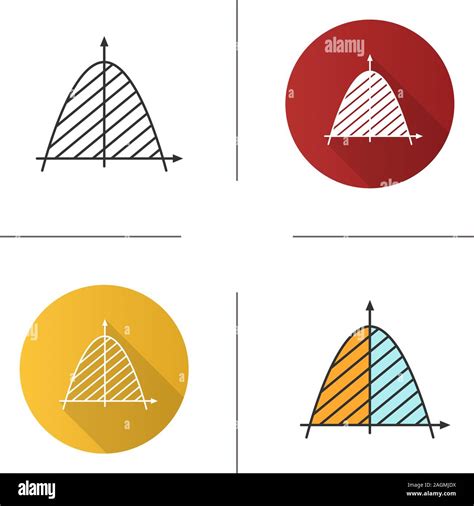 Coordinate System Icon Maths Analysis Parabola Area Algebra Axis System Flat Design Linear