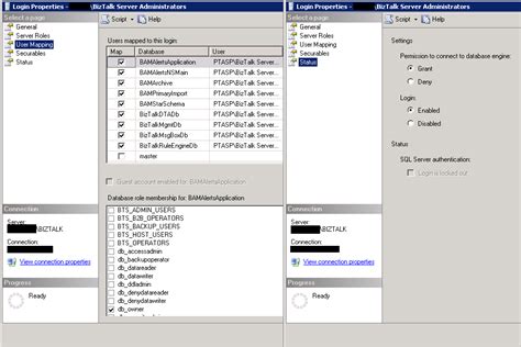 installation of instance of host biztalksoapapplication on server … failed permission is denied