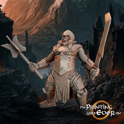3d Printable Assault Orcs Set C Presupported By The Printing Goes