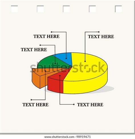 Vector Illustration Simple Pie Diagram Stock Vector Royalty Free