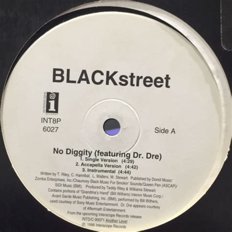 Blackstreet Feat Dr Dre No Diggity Single Version 12 Fatman
