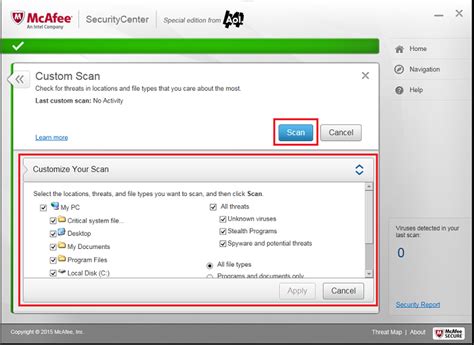 Using McAfee Features AOL Help