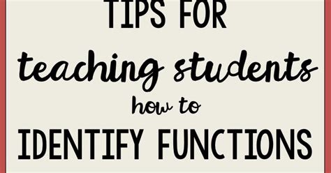 Tips For Teaching How To Identify Functions Mrs E Teaches Math