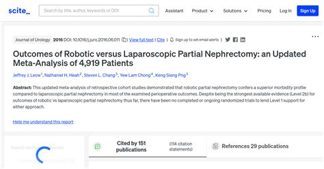 Outcomes Of Robotic Versus Laparoscopic Partial Nephrectomy An Updated