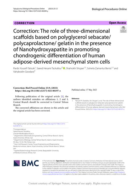 Pdf Correction The Role Of Three‑dimensional Scaffolds Based On Polyglycerol Sebacate