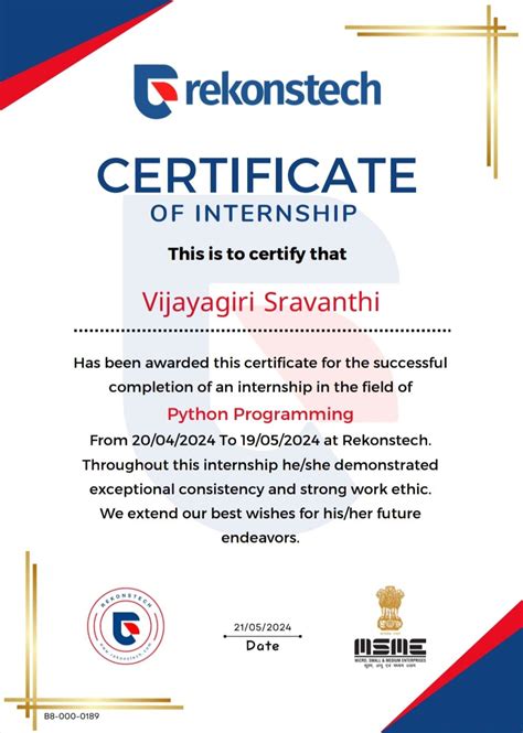 Vijayagiri Sravanthi On Linkedin Helloconnections Pythonprogramming Rekonstech Internship