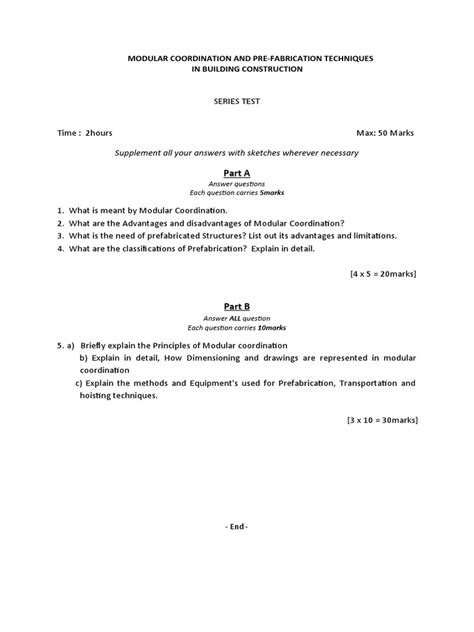 Modular Coordination Series Exam Question Paper S6 Pdf
