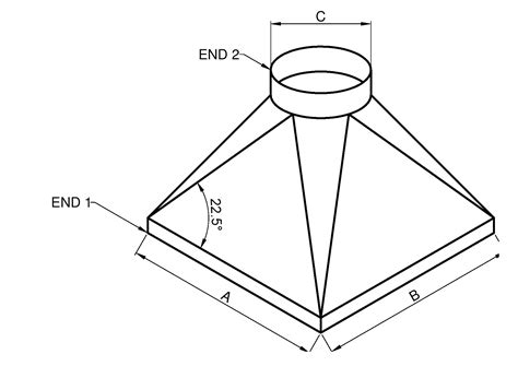 Drawing Ductwork Transition Rectangular To Round Sketchup 56 Off