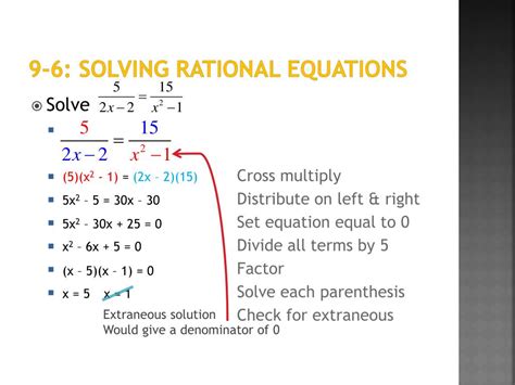 PPT Unit Rational Functions Chapter 9 6 Solving Rational Equations PowerPoint Presentation
