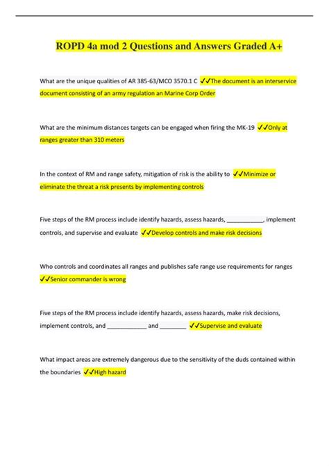 Ropd 4a Mod 2 Questions And Answers Graded A Ropd 4a Mod 2 Stuvia Us