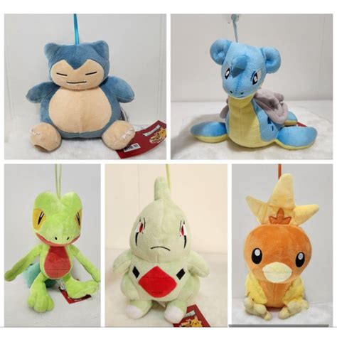 正版 寶可夢pokemon 卡比獸 拉普拉斯／乘龍 木守宮 幼基拉 火稚雞娃娃布偶 公仔♡超人氣卡通，超受歡迎角色♡ 蝦皮購物