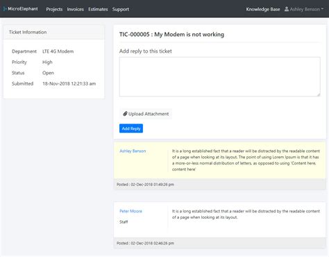 Microelephant Crm And Project Management System Built With Laravel By