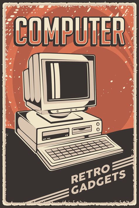 Retro Classic Vintage Gadgets Personal Computer Signage Poster 2079641