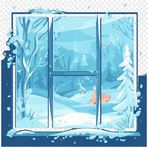 눈 덮인 창 벡터 클립 아트 만화 상표 Png 일러스트 무료 다운로드 Lovepik