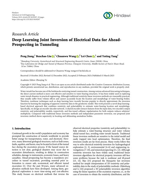 Pdf Deep Learning Joint Inversion Of Electrical Data For Ahead Prospecting In Tunneling