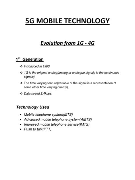 5g Mobile Technology Pdf 4 G Wi Max