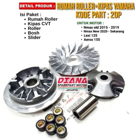 Kipas Cvt Rumah Roller Assy Nmax Old Nmax New Aerox Lexi 125