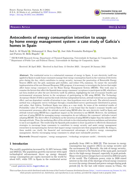 Pdf Antecedents Of Energy Consumption Intention To Usage By Home