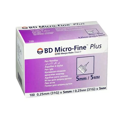 Bd Micro Fine Plus 5mm 100 Ct Beauty Care Bag